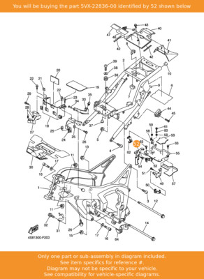 YAMAHA Stay, 3, 5VX-22836-00 OEM FZ6-S FZ6-SA FZ6-N FZ6-NA | eBay