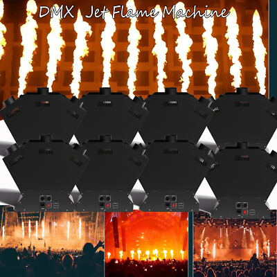8x 200W Flammenwerfer Sparkular Jet Flame Machine DMX Feuerwerk DJ ...