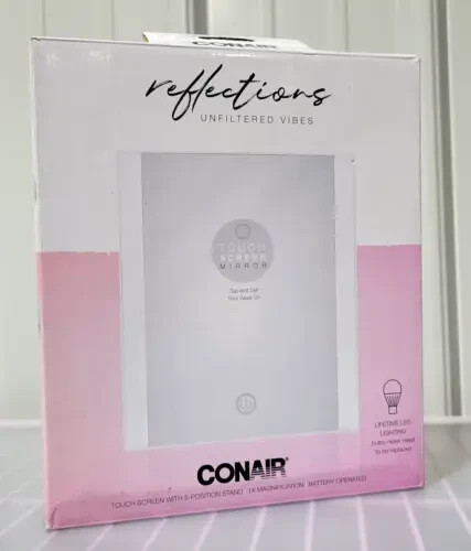 Conair Reflections LED Touch Screen Lighted Makeup Mirror w/ Adjustable ...