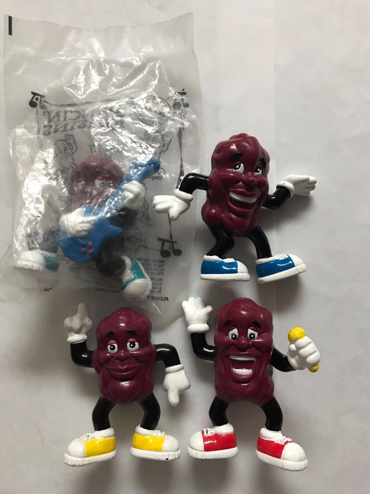 2001 COMPLETE 4 FIGURE SET - HARDEE'S CALIFORNIA DANCIN' RAISINS - NEW ...