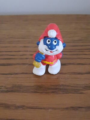 Smurfs 20124 Santa Claus Papa Smurf Vintage Christmas Figure Toy PVC ...