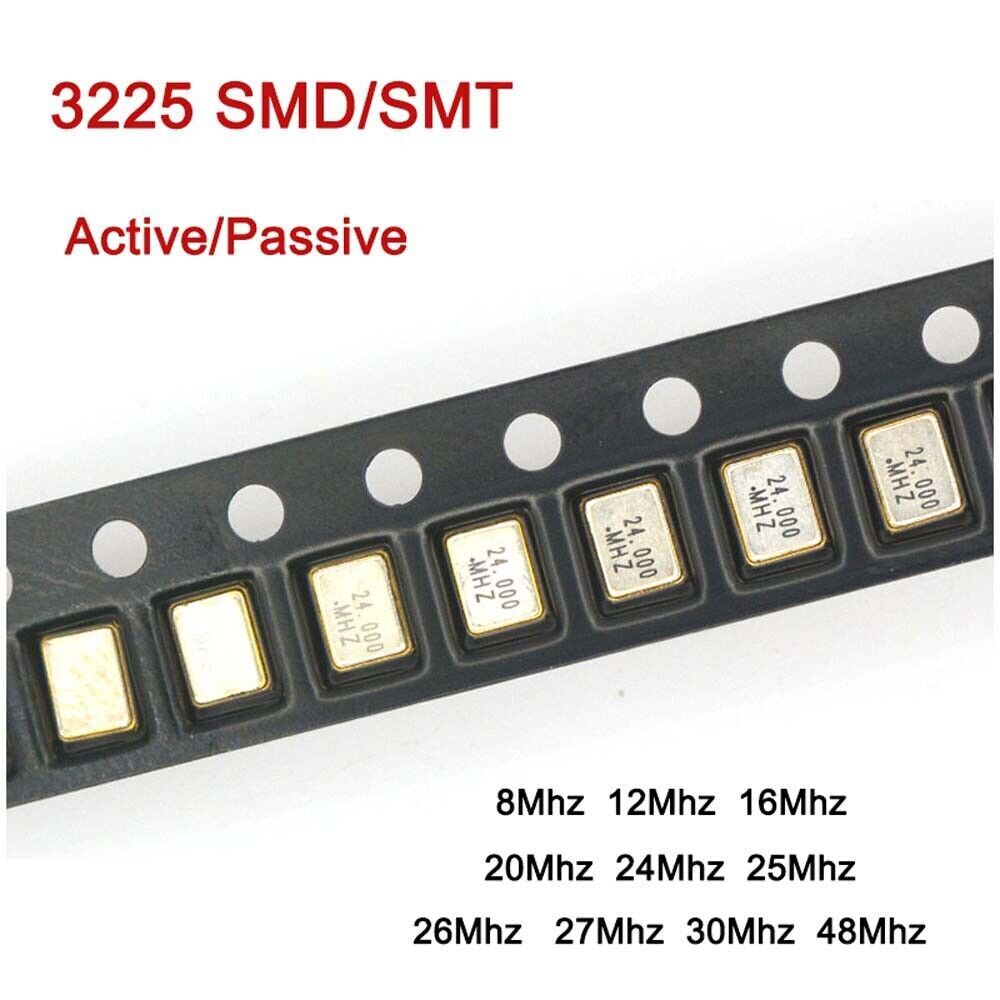3225 SMD/SMT Crystal Oscillator Resonator Active/Passive Values of 8Mhz ...