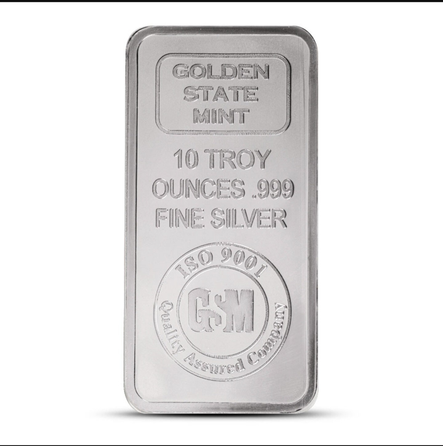 10 oz. Golden State Mint Silver Bar - .999 Fine | eBay