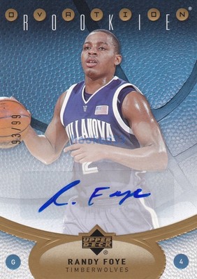 Randy Foy 2006-07 UD Ovation ROOKIE AUTO GOLD parallel Card d#93/99 ...