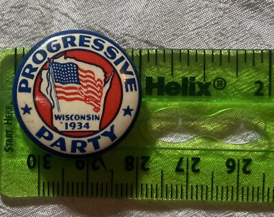 Vintage Pin Pinback 1934 Wisconsin Progressive Party League Madison | eBay