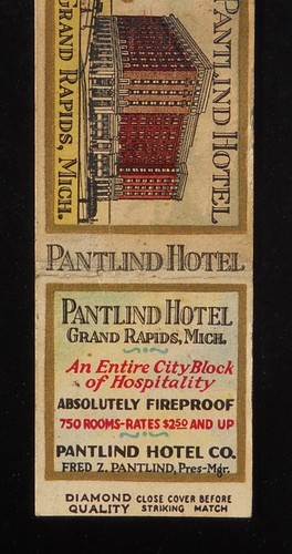 1930s DIAMOND QUALITY Fred Z Pantlind Hotel An Entire City Block Grand ...