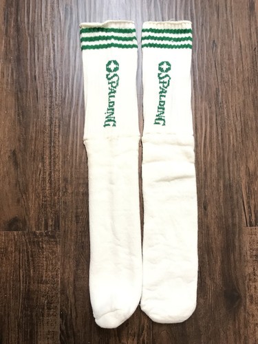 Vintage Spalding Tube Socks NOS Orlon Tri-Stripe White/Green 70's 80's ...
