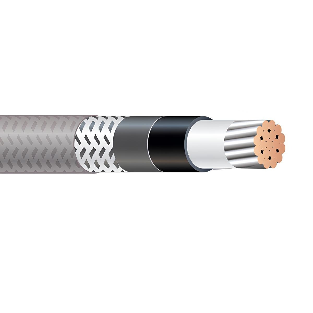 1000' 6 AWG L3 Central Office Power Cable With Braid RHH/RHW Wire Gray ...