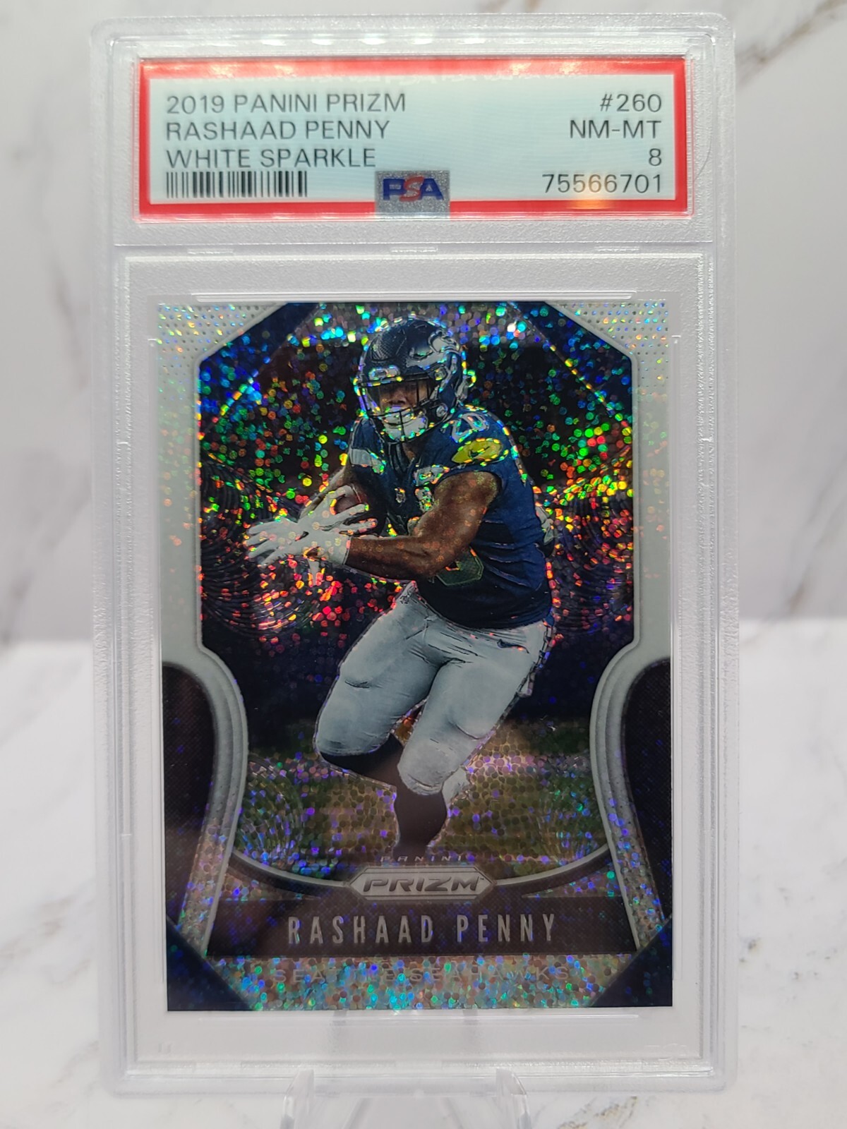 2019 Panini Prizm Draft - White Sparkle Prizm Rashaad Pennh #260 PSA 8 ...