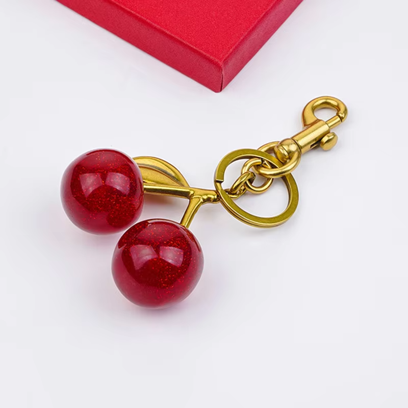 "Trendy Red Cherry Keychain – Cute Summer Fruit Pendant Keyring for ...