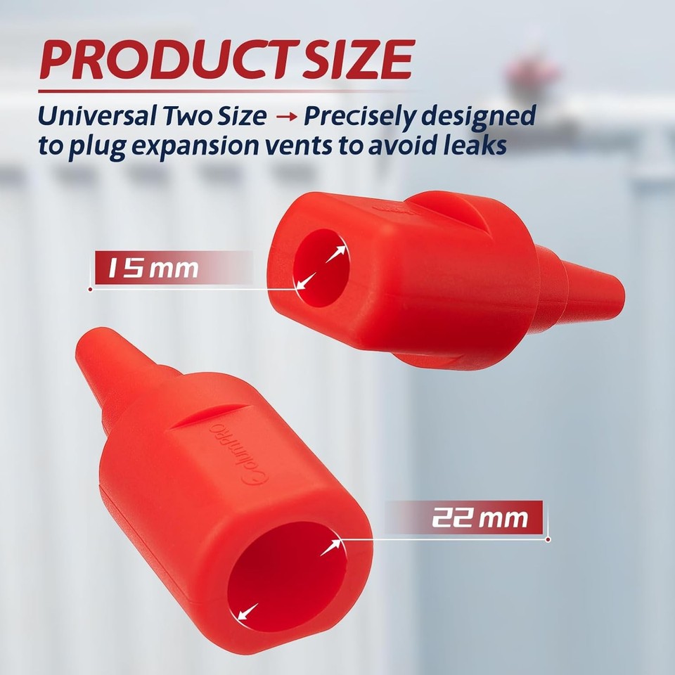 ColumPRO Plumbing & Heating Bungs 2pcs Rubber Radiator Plug & Hose Bung ...