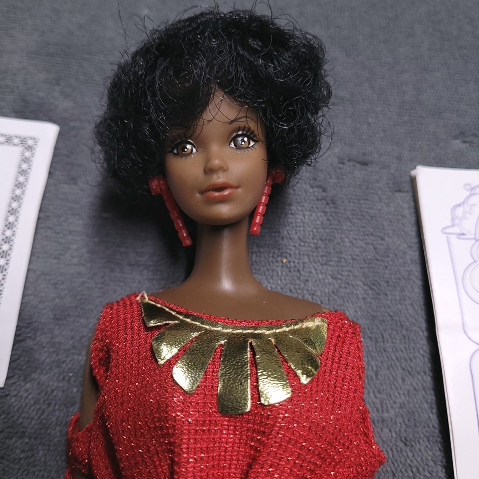 Vtg First Black Barbie Mattel #1293 African American Super Star Era ...