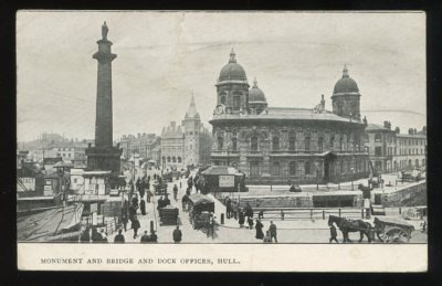 Yorks HULL Monument Bridge Dock Offices PPC | eBay