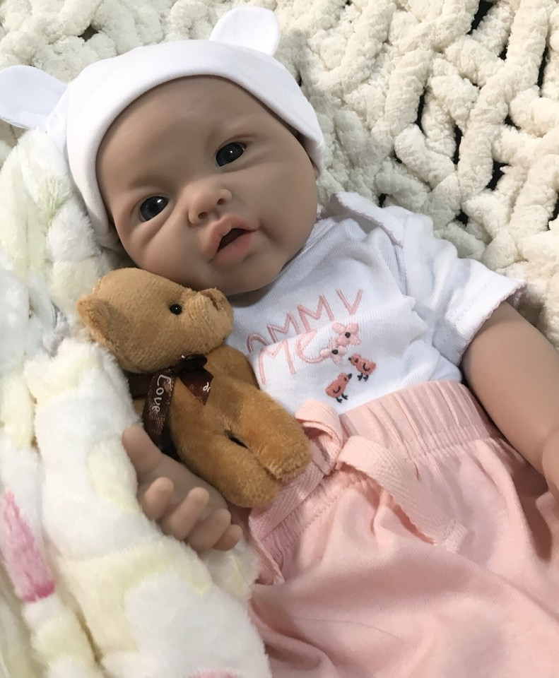 Full Body Silicone Reborn Baby Girl 18”Infant Doll 6 Lbs Squishy ...