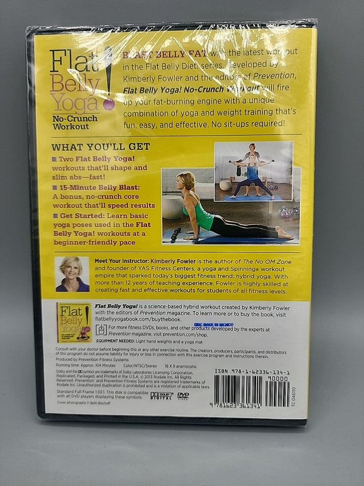 Flat Belly Yoga No Crunch Workout Blast Belly Fat in Minutes a Day DVD ...
