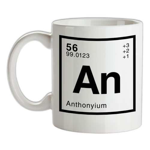 ANTHONY - Periodic Element Mug - Surname - Family - Name - Tea - Coffee ...