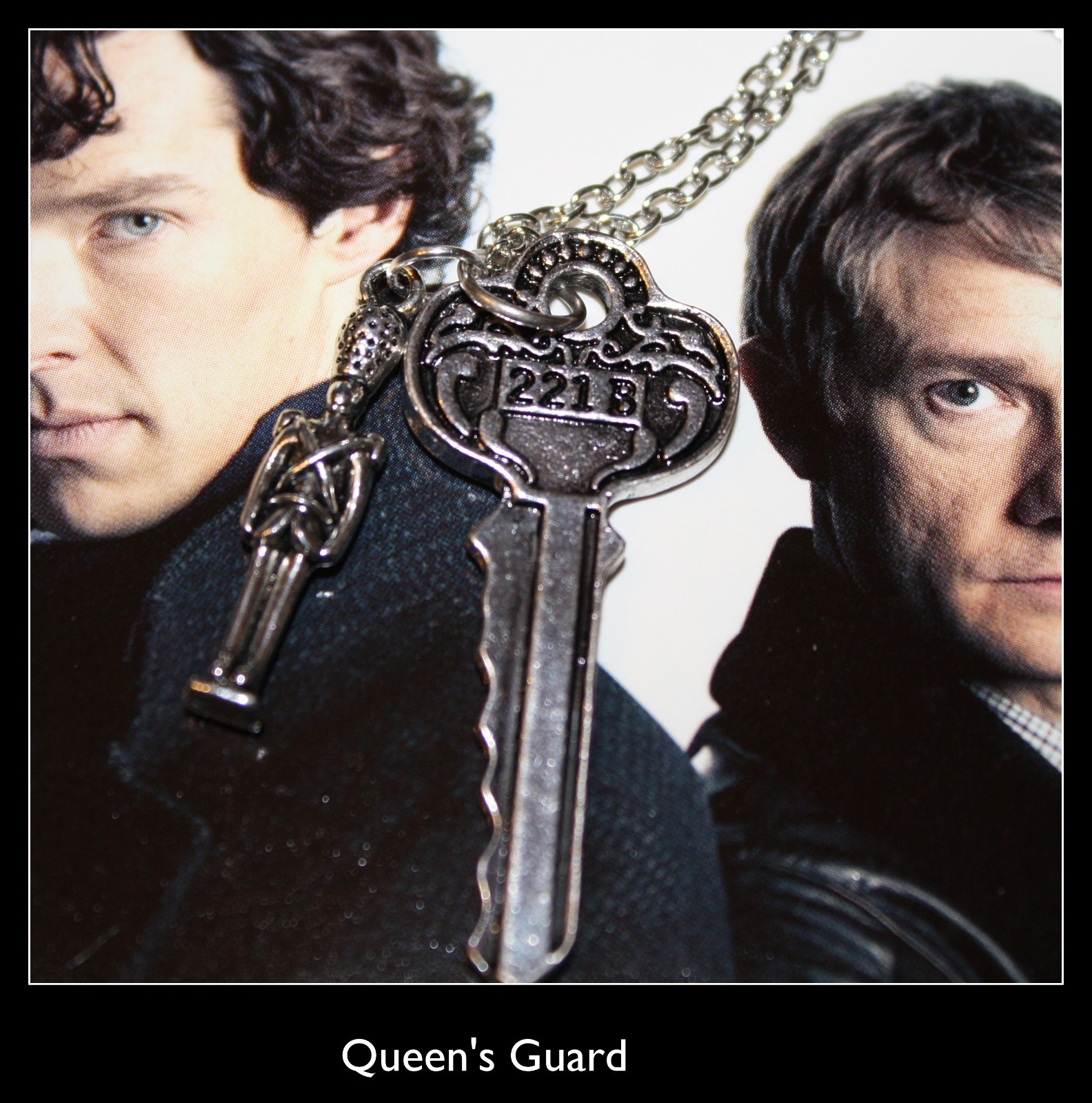 Sherlock Holmes 221B House Key Necklace w/ Charm added John Watson Mrs ...