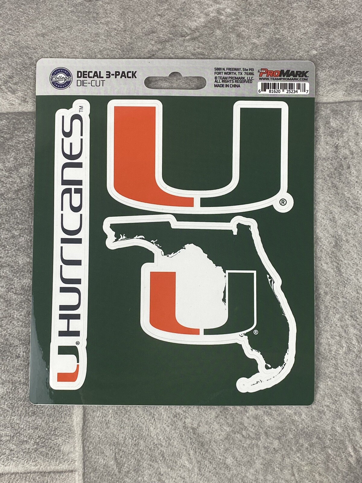 Miami Hurricanes Decals Die-Cut Auto Multi-use Stickers 3-Pack | eBay