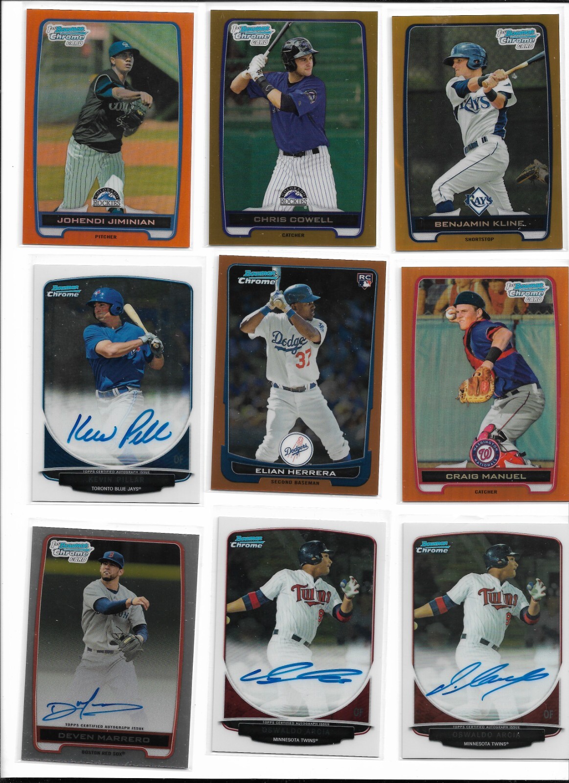 Benjamin Kline 2012 Bowman Chrome Gold Refractor 33/50! | eBay