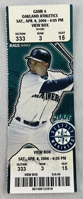MLB 2006 04/08 Oakland A's at Seattle Mariners Ticket | eBay