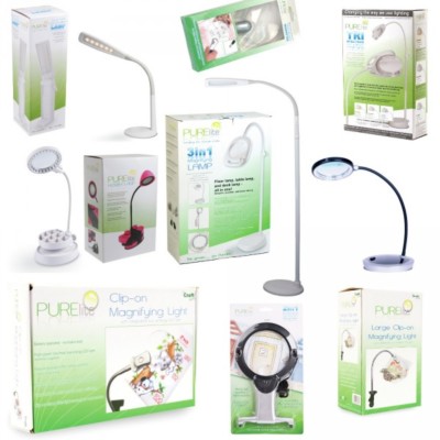 PURElite Floor, Table Desk Lamps & Magnifier Magnifying Lamp Craft ...