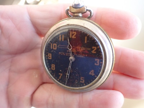 1928 Ingraham Charles Lindbergh New York To Paris Pocket Watch ingraham ...