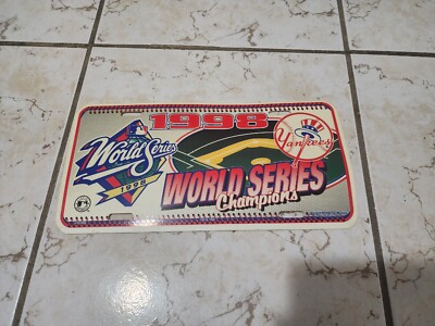 New York Yankees MLB Metal License Plate Tag 1998 MLB Champions | eBay