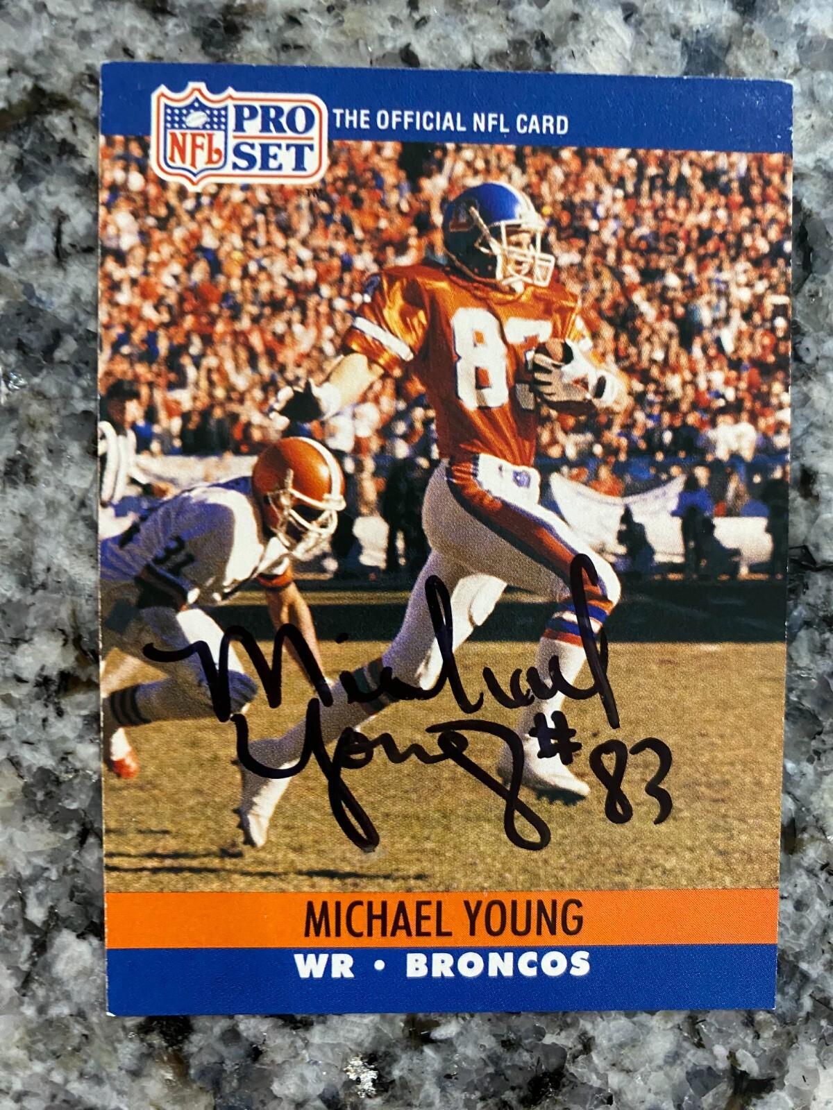 Michael Young Signed Denver Broncos Card 1990 Pro Set | eBay