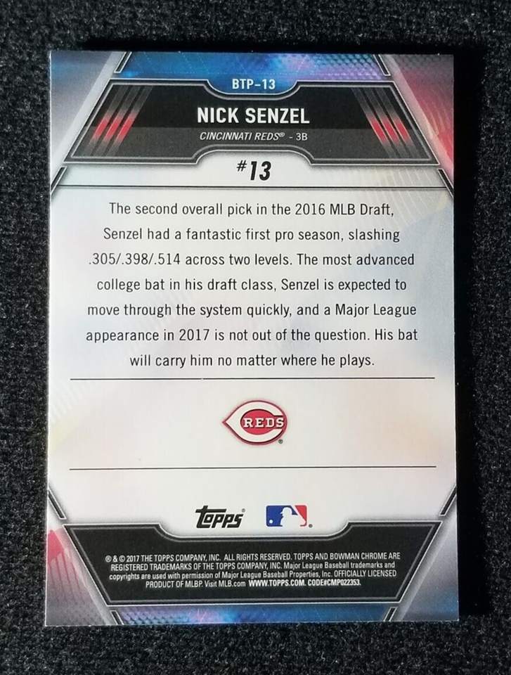 2017 Bowman Chrome Scout's Top 100 Prospects Nick Senzel #BTP-13 | eBay
