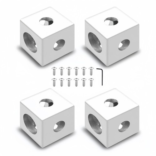 4pcs 2020 Aluminum Extrusion Profile M5 Corner Cube Connector Bracket w ...
