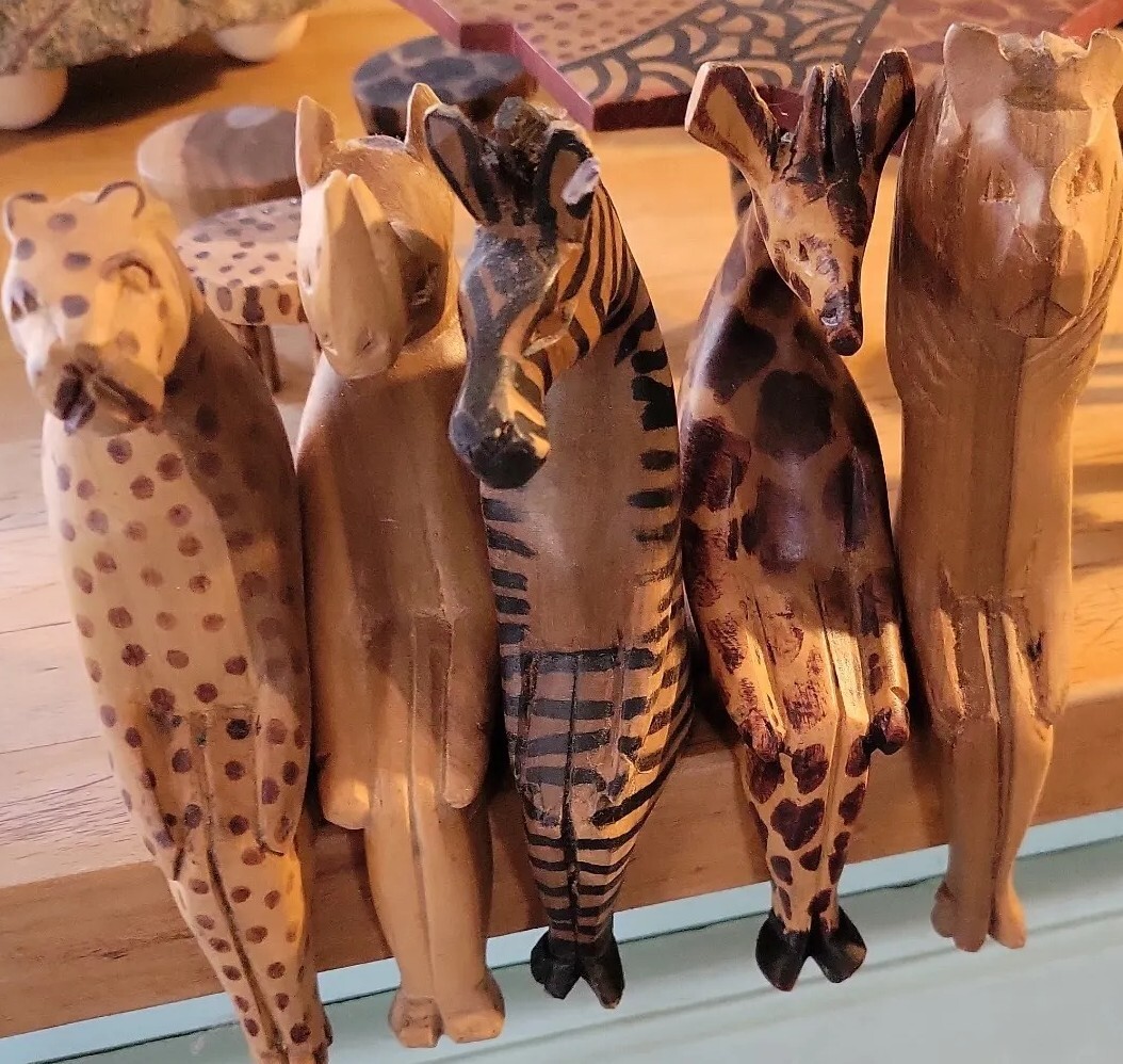 Wooden African Animals African Animals Coat Hook Fab Fabrik