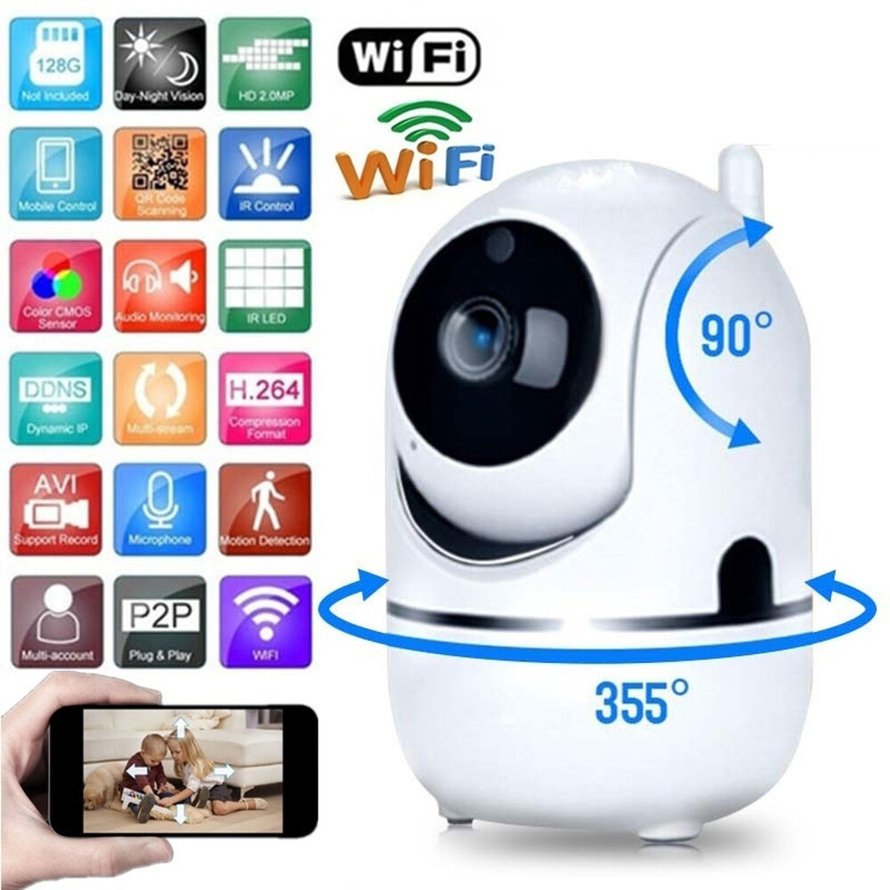 Night Vision Wireless Ip Camera Up To 65ft HD Night