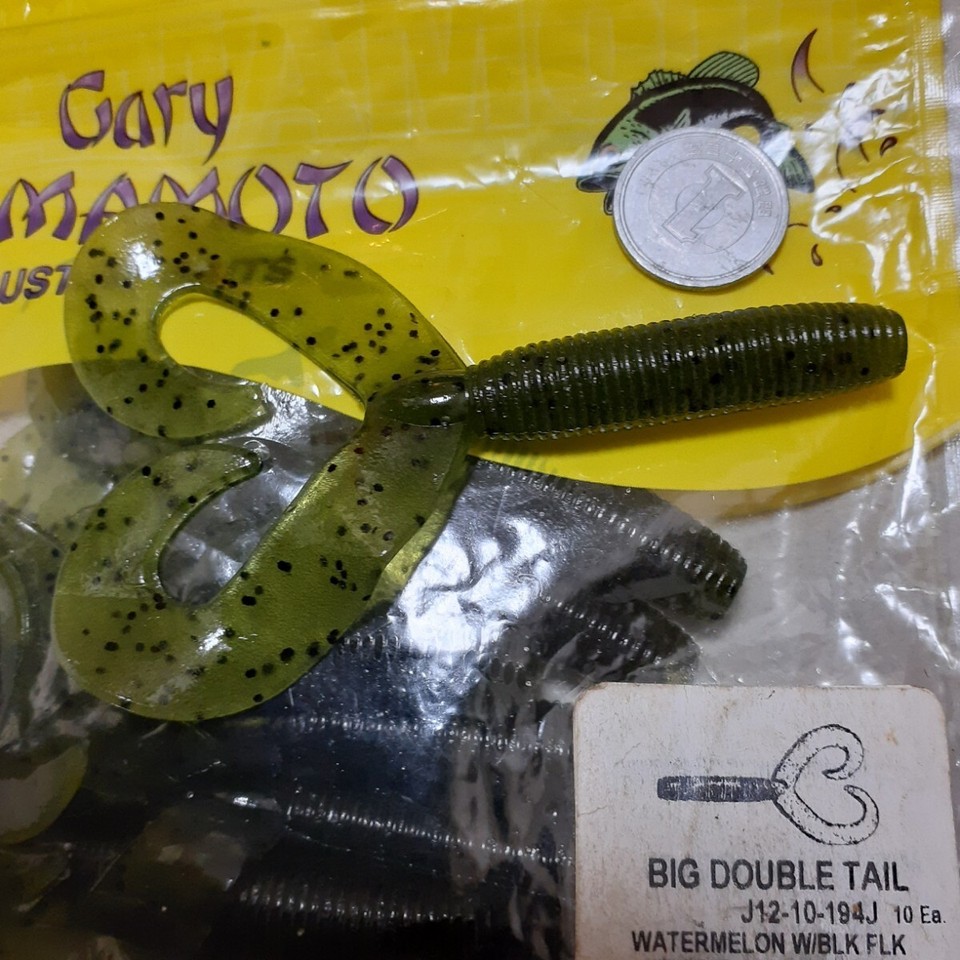 Gary Yamamoto Worm Set Double Tail Grub Twin Tail Bass Fishing | eBay UK