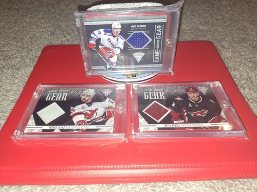 2012-13 LOT OF 3 PANINI TITANIUM GW-GEAR KEITH YANDLE,BRAD RICHARDS ...