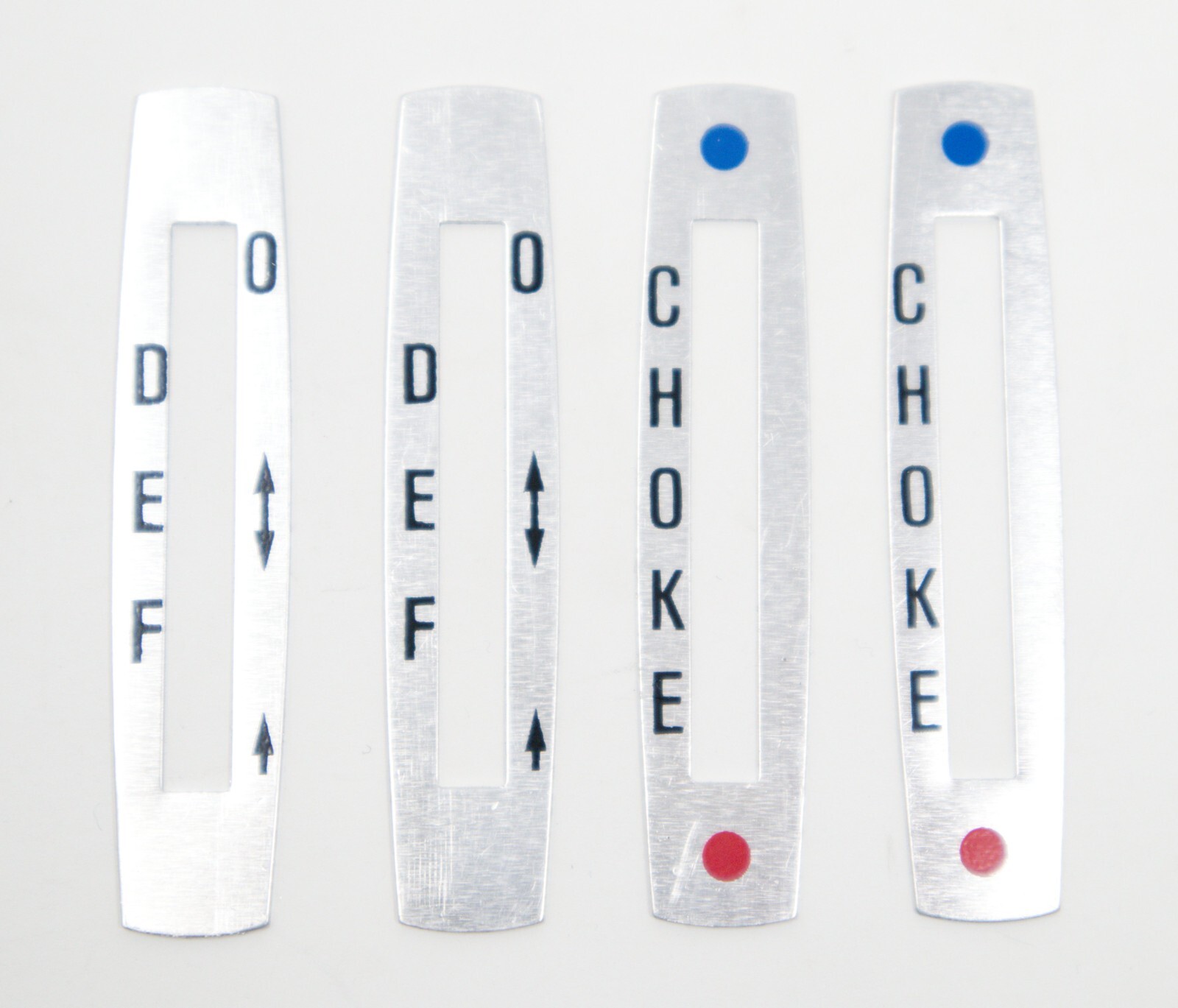 Ferrari defrost vent heater choke lever label insert set Dino 246, 308 ...