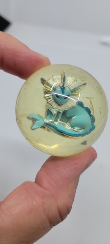 Vtg Pokémon Vaporeon Power Bounce Toy Rubber Bouncy Ball w figure ...