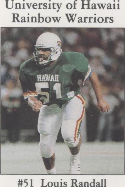 1990 7-Eleven Hawaii Rainbow Warriors - Louis Randall #51 (RC) for sale ...