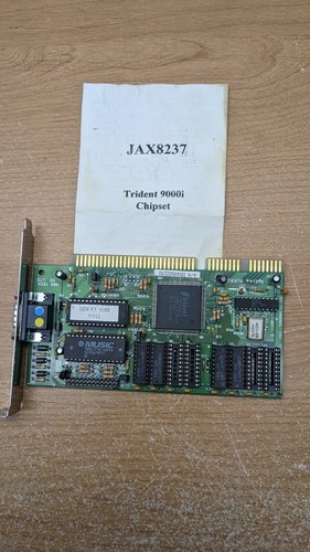 VINTAGE JAX-8237A TRIDENT MICROSYSTEMS ISA VIDEO CARD TVGA9000I And UN ...