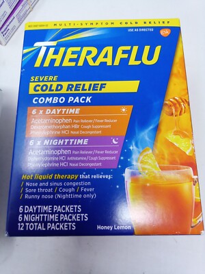 Severe Cough Cold and Flu Day and Nighttime Relief Medicine Powder,Exp ...