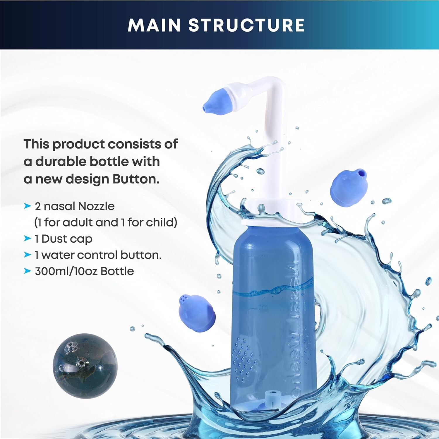 Nasal Rinse Kit, Sinus Rinse Kit, Neti Pot | Grelly UK