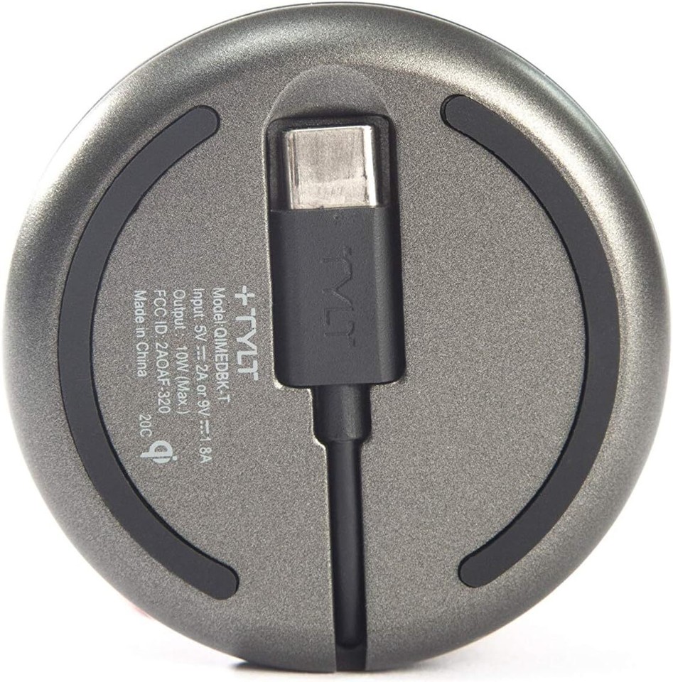 Tylt Medallion Portable Wireless Charging Pad Compact Wireless Charger ...