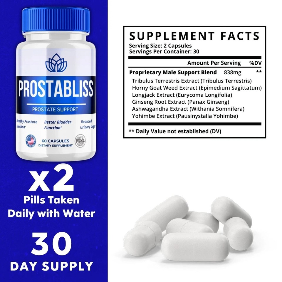 Prostabliss Advanced Prostate Support Max Strength Bladder Supplement 2 ...
