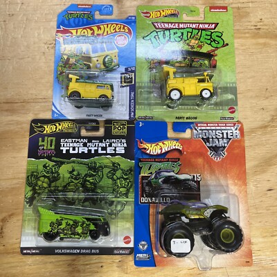 Hot Wheels Monster Jam TMNT Teenage Mutant Ninja Turtles Premium Basic ...
