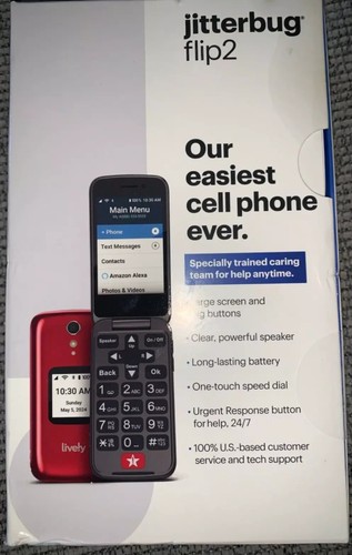 NEW Lively jitterbug Flip2 Cell Phone For Seniors Wireless Carrier New ...
