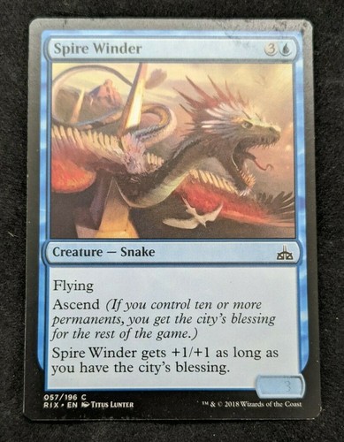 MTG Magic The Gathering Spire Winder Rivals of Ixalan Missing Power Misprint NM | eBay