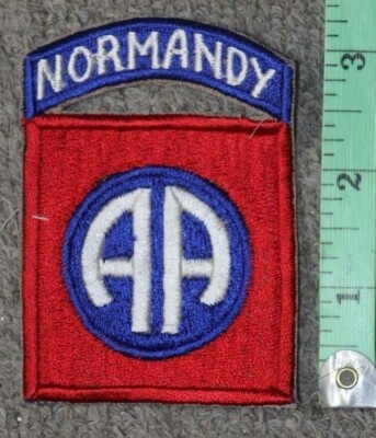 US ARMY 82ND AIRBORNE NORMANDY TAB 75TH ANNIVERSARY D DAY PATCH WELL ...
