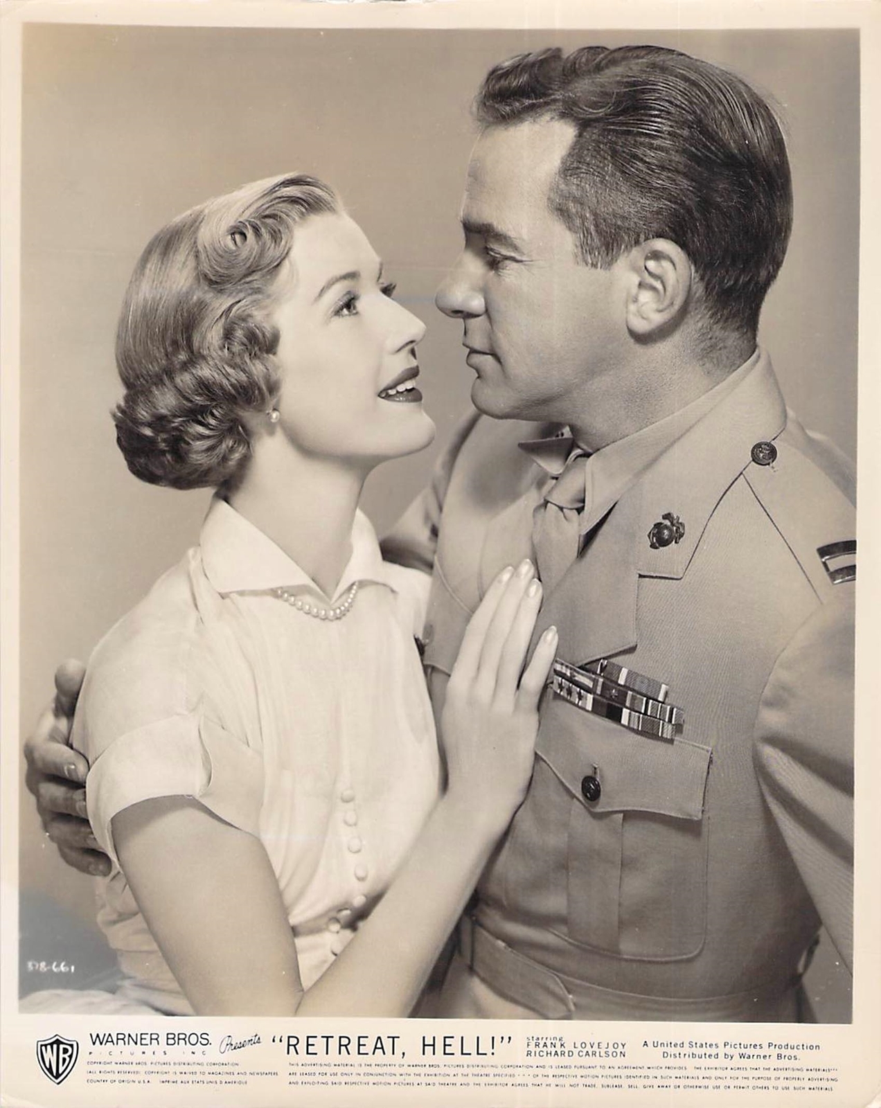 ANITA LOUISE & RICHARD CARLSON in "Retreat Hell" Original Vintage Photo 1952 | eBay