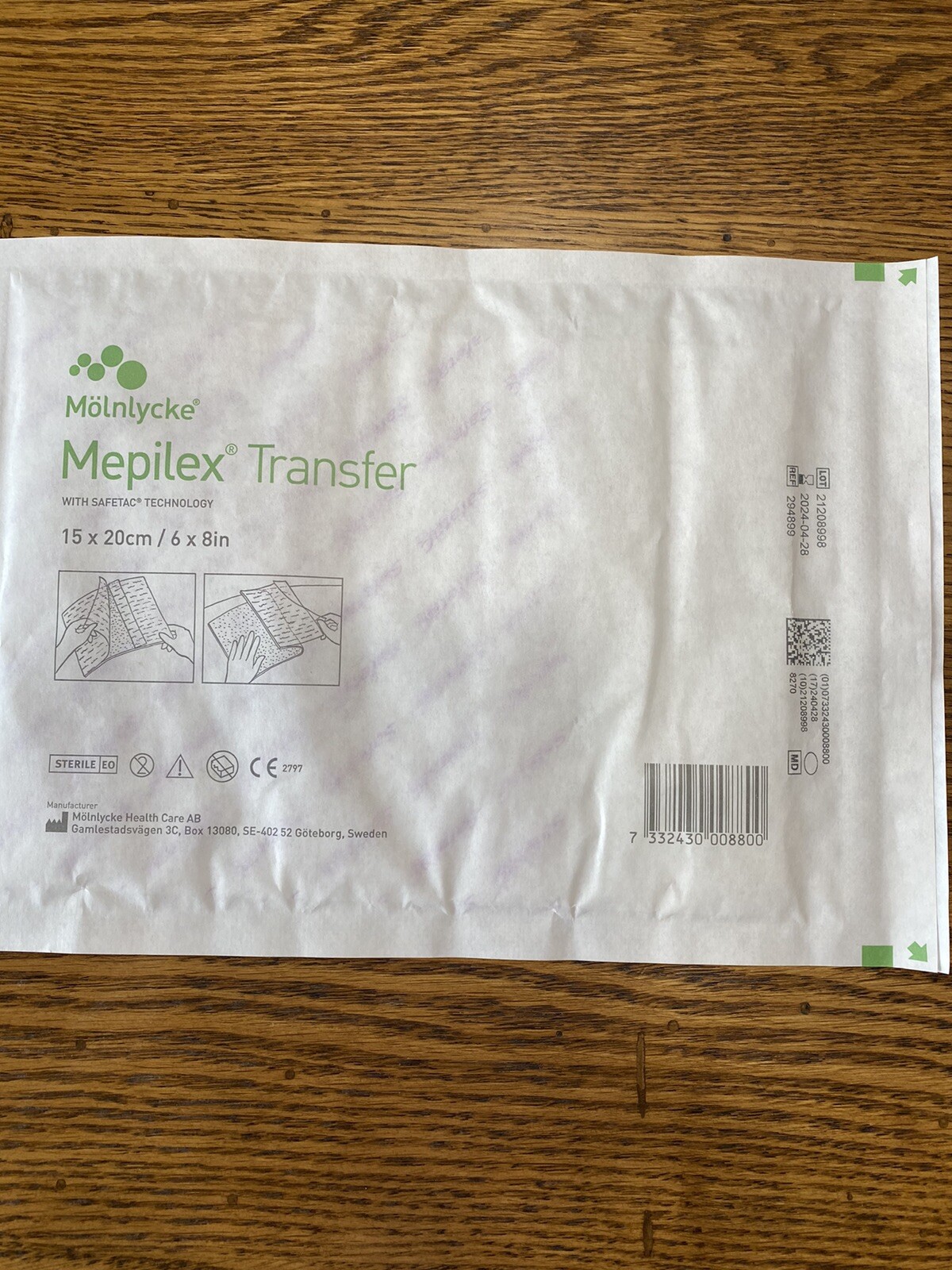 Mepilex Absorbent Transfer Dressing 6x8 No Border 5 Count for sale ...