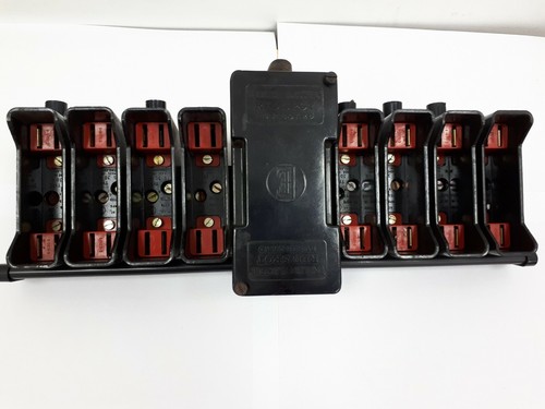 8 x ENGLISH ELECTRIC RED SPOT HRC 30Amp Fuse Carrier & Fuse Base Busbar ...