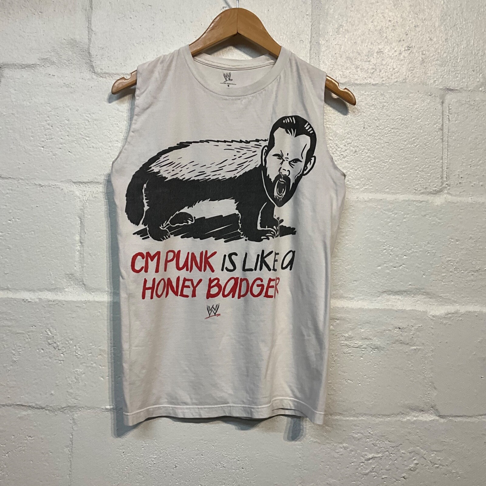 WWE Wrestling Cut Off T-Shirt - CM Punk Badger Muscle… - Gem